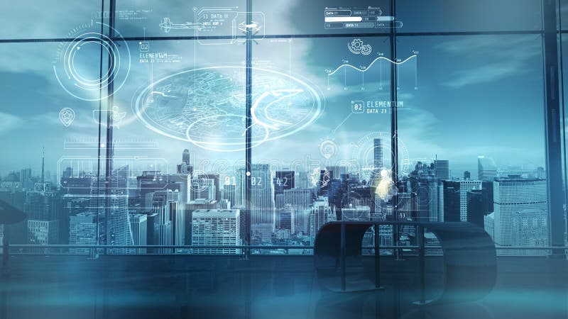 Infographics about Geolocation and Drone Systems. 3D Render Stock Video ...