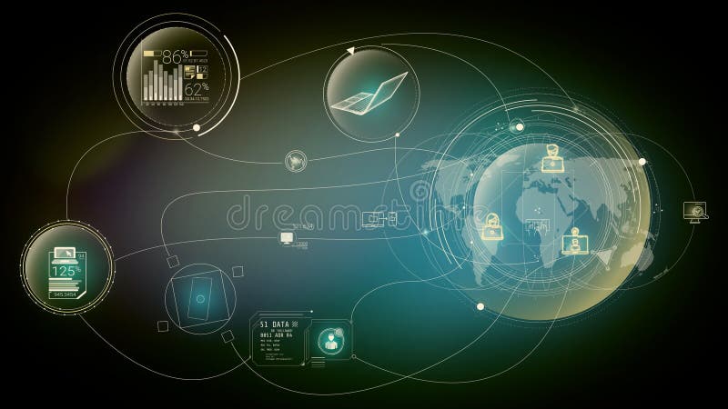 Animated Infographics about Network and Communication Stock Video ...