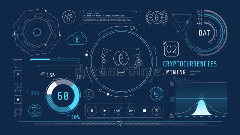 Infographics about Cryptocurrency Mining Animated on the Alpha Channel ...