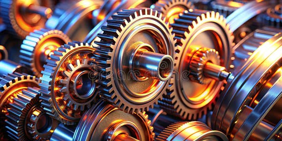 Animated Interlocking Gears in Motion Seamless Transparent Background ...