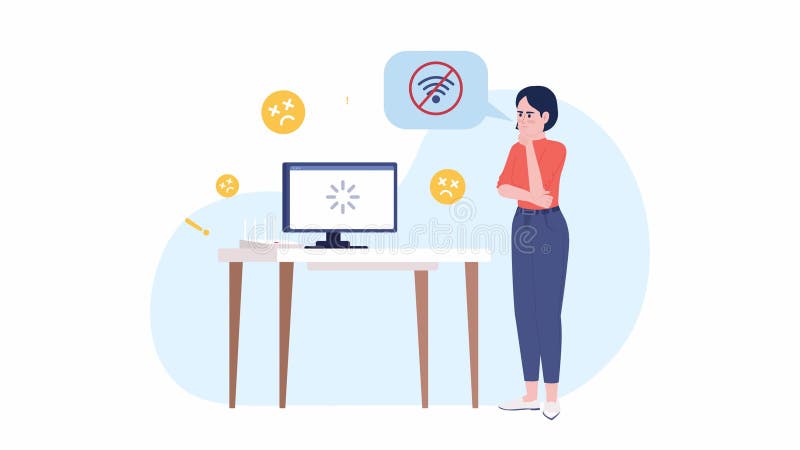 Animated Internet Connection Issue Stock Footage - Video of disconnect ...