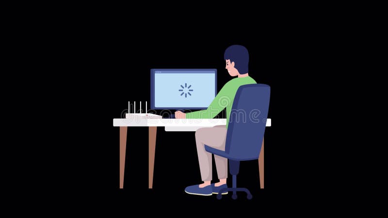 Animated internet problem stock video. Video of connection - 265185667