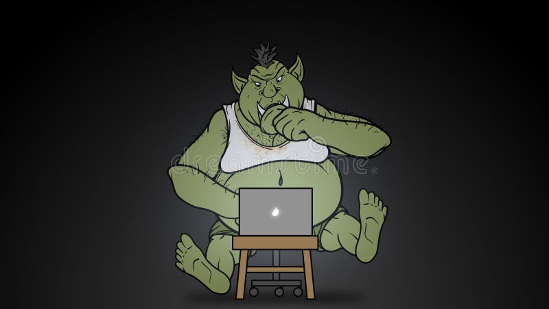 Animated Internet Troll Trolling on Blue Screen Stock Video - Video of ...