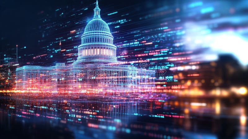 Animated 4k Footage Showcases a Vibrant Visualization of the Capitol ...