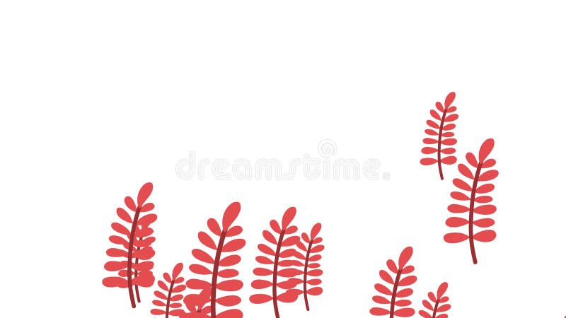 Animated Leaf Seamless Pattern in a Seamless Loop. Stock Footage ...