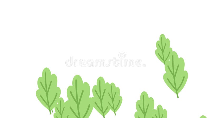 Animated Leaf Seamless Pattern in a Seamless Loop. Stock Footage ...