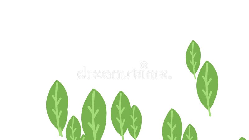 Animated Leaf Seamless Pattern in a Seamless Loop. Stock Footage ...