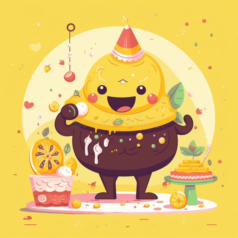 Animated lemon 1 stock illustration. Illustration of cartoon - 278041656