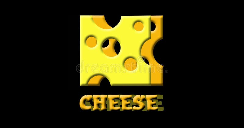 Animated Lettering Cheese Logo for Grilling from Abstract Slice of ...