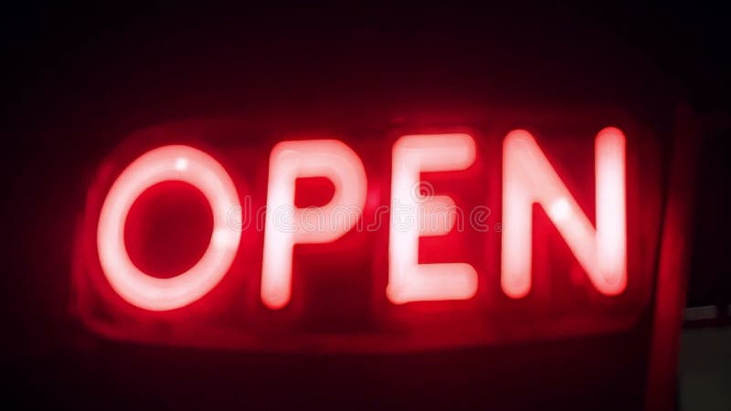 An Animated Lettering of the Word Open in the Style of a Flickering ...