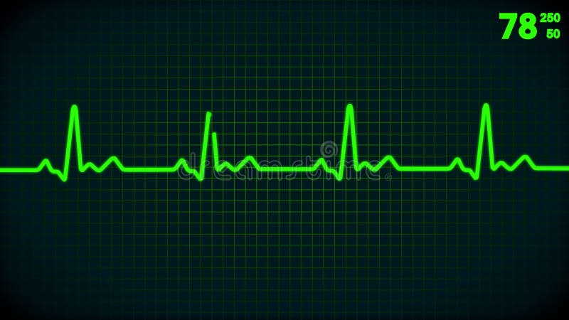 Animated Lifeline of a Beating Heart Stock Footage - Video of number ...