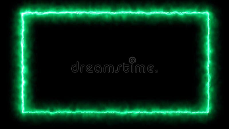 Lightning Border Frame on Black Background Animation Stock Footage ...