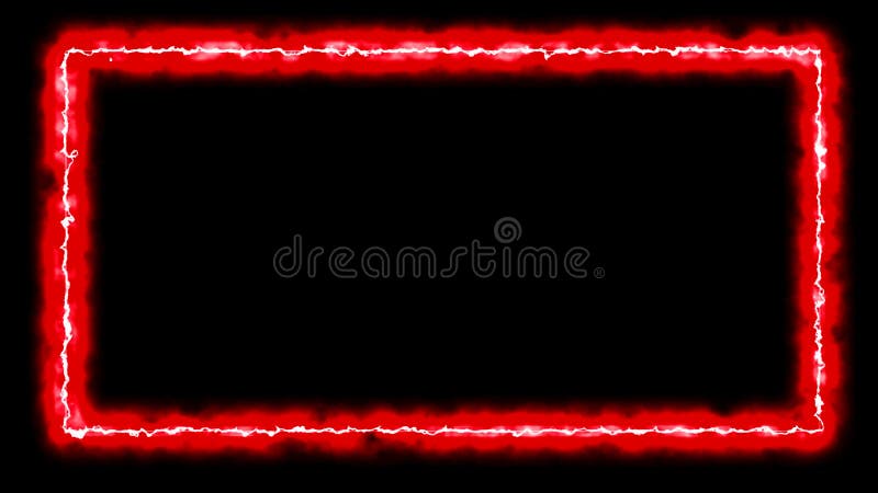 Lightning Border Frame on Black Background Animation Stock Video ...