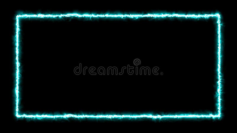 Lightning Border Frame on Black Background Animation Stock Video ...