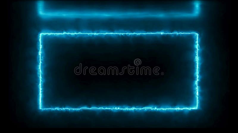 Lightning Border Frame on Black Background Animation Stock Footage ...