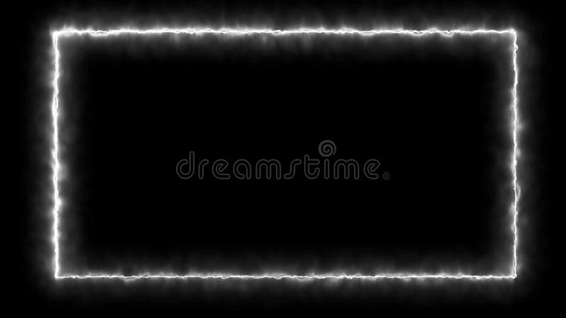 Lightning Border Frame on Black Background Animation Stock Video ...