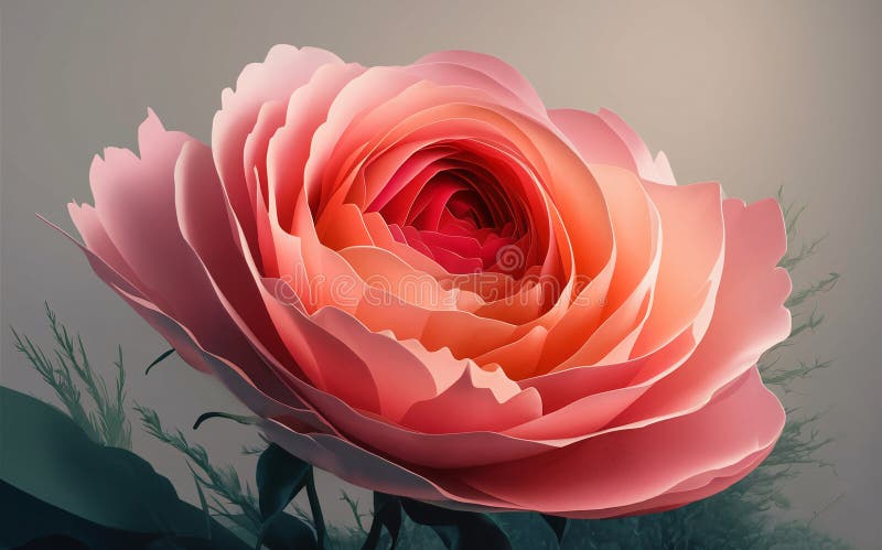 Generative-AI, Animated Sequence of a Rose Blooming in Stages Stock ...