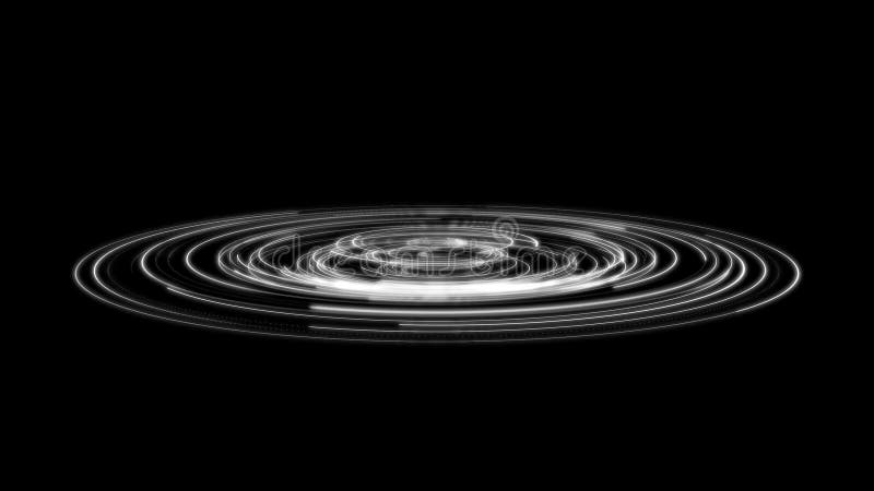 Animated Lines of Light Move in a Circle Clockwise on a Black ...