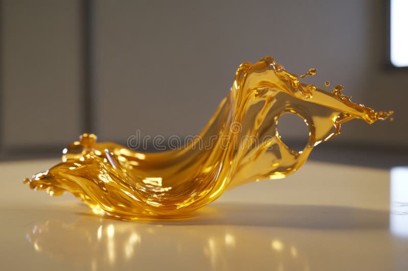 Animated Liquid Gold Flowing Seamlessly Over a Smooth Surface, Creating ...