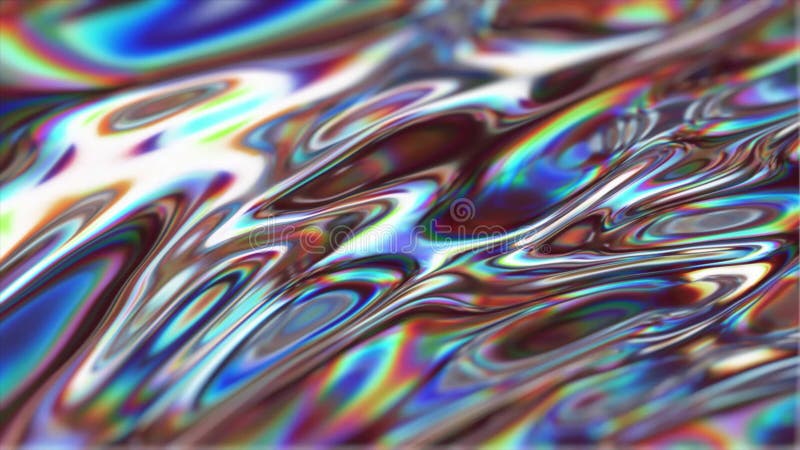 Animated Liquid Holographic Background, Smooth Wave Surface of Silk ... Animated Liquid Holographic Background, Smooth Wave Surface of Silk ...