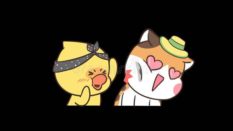 Animated Little Duck Slapping Its Cheek - Transparent Background Stock ...