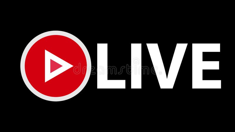 Animated Live Icon for Online Stream in Transparent Background Stock ...