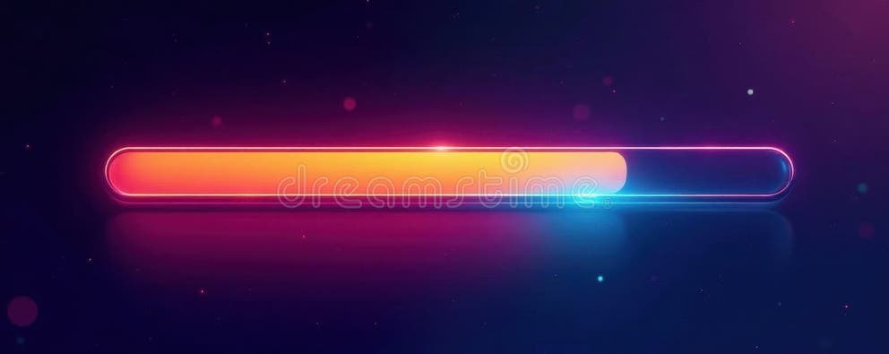 Animated Loading Bar with Vibrant Gradient, Showing Data Transfer ...