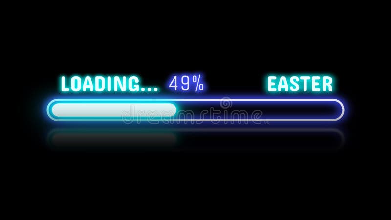 Animated Loading Easter Bar on Black Screen Stock Video - Video of text ...