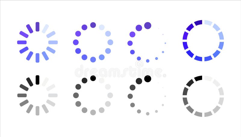 Animated Loading Indicators Stock Illustration - Illustration of ...