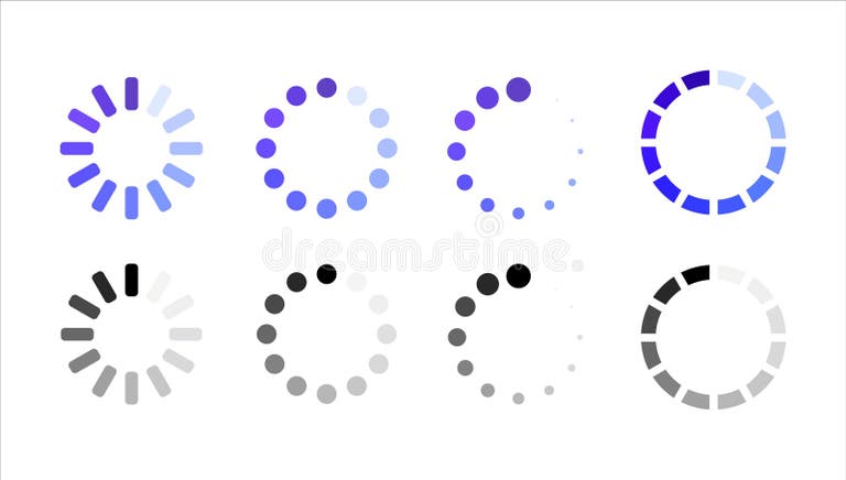 Animated Loading Indicators Stock Illustration - Illustration of ...