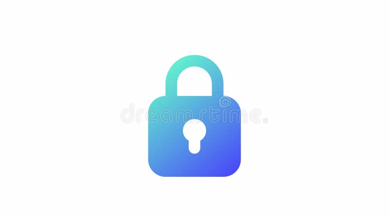 Animated lock line ui icon stock footage. Video of motion - 262318740