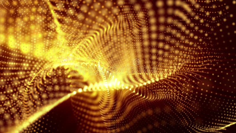 Animated Looped Background of Glowing Particles. 3d Render Stock ...