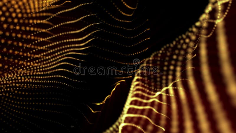 Animated Looped Background of Glowing Particles. 3d Render Stock ...