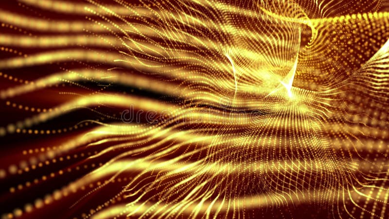 Animated Looped Background of Glowing Particles. 3d Render Stock Video ...