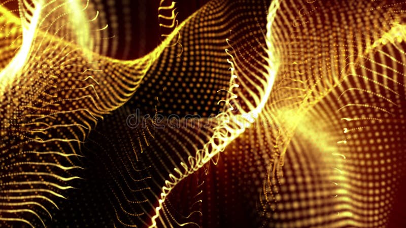 Animated Looped Background of Glowing Particles. 3d Render Stock Video ...