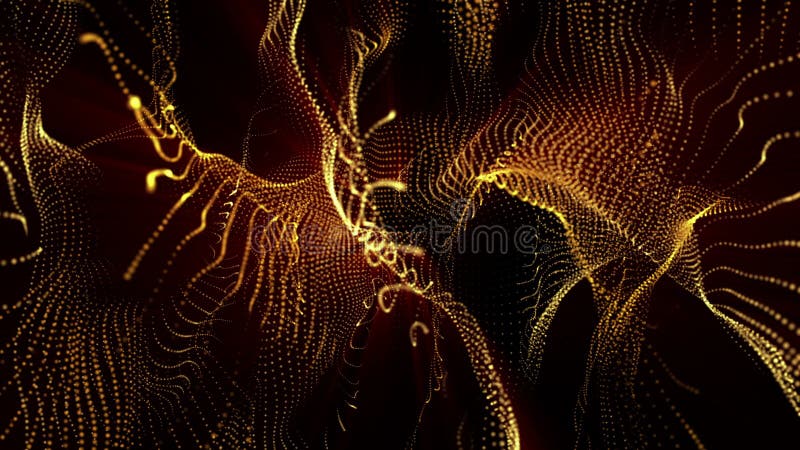 Animated Looped Background of Glowing Particles. 3d Render Stock ...