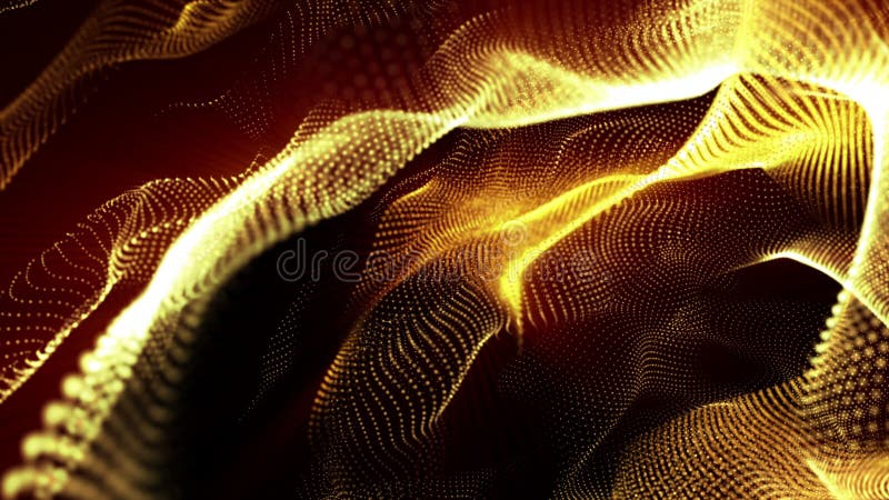 Animated Looped Background of Glowing Particles. 3d Render Stock ...
