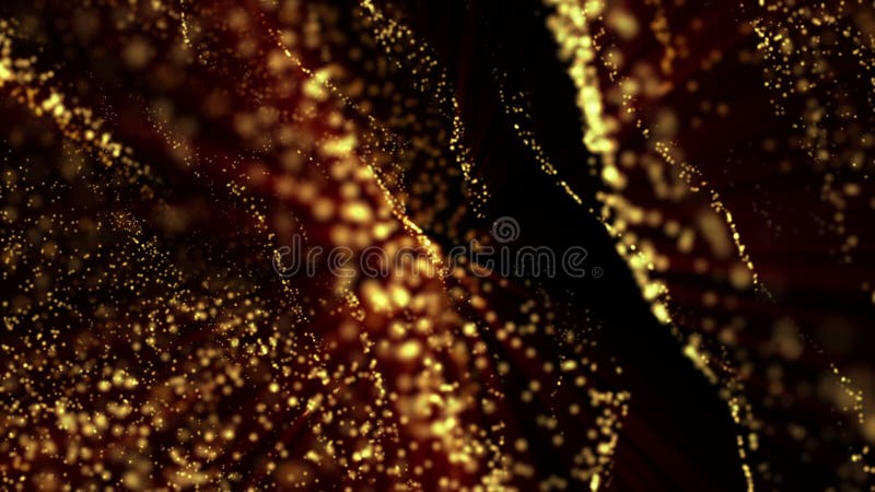 Animated Looped Background of Glowing Particles. 3d Render Stock ...