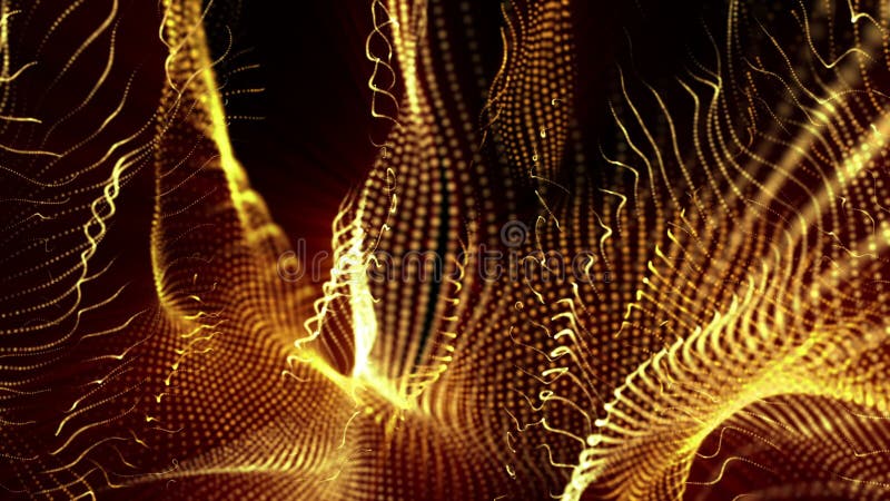 Animated Looped Background of Glowing Particles. 3d Render Stock ...
