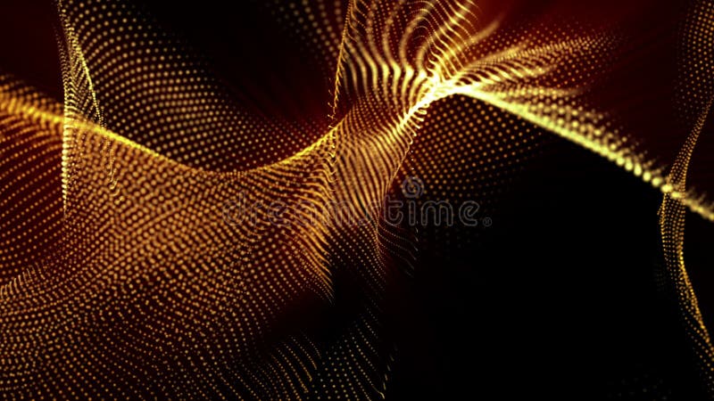 Animated Looped Background of Glowing Particles. 3d Render Stock ...