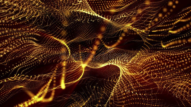 Animated Looped Background of Glowing Particles. 3d Render Stock ...