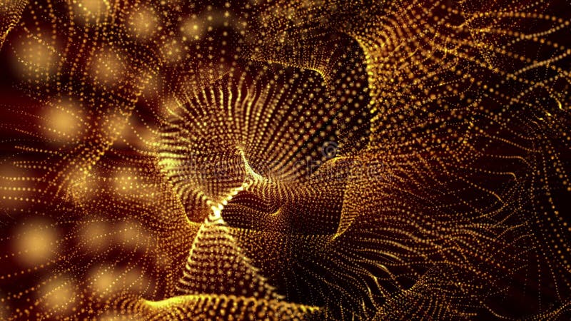 Animated Looped Background of Glowing Particles. 3d Render Stock ...