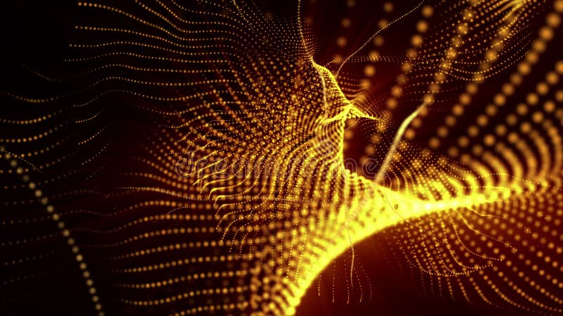 Animated Looped Background of Glowing Particles. 3d Render Stock ...