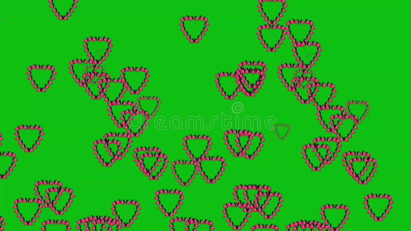 Animated Love Symbol Shape Moving Down and Red Stock Video - Video of ...