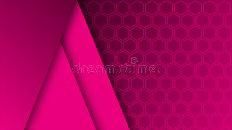 Magenta Red Color Hexagonal Pattern Background Stock Video - Video of ...