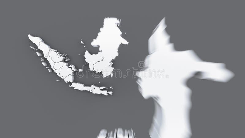 Animated Indonesia Map Neon Glow Blinking for Background of Technology ...