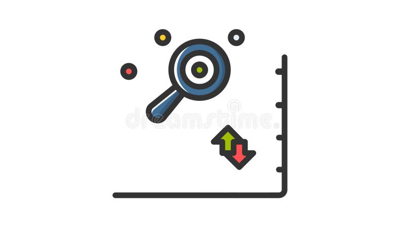 Animated Market Analysis with Magnified Bar Chart Icon Ideal Stock ...