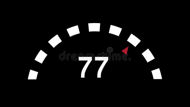 Animated Measuring Scale with Changing Readings on Black Background ...