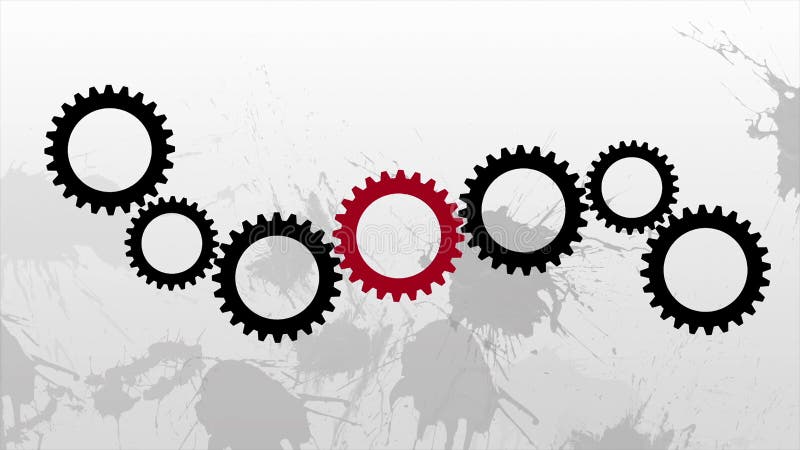 Animated Mechanism of Rotating Gears Stock Video - Video of creativity ...