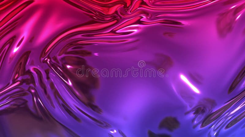 Animated Metallic Red Blue Gradient in 4k. 3D Render of Wavy Cloth ...